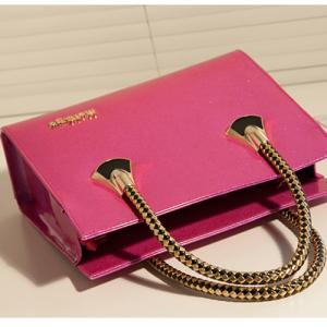 Pink Bag With Metallic Gold Handle on Luulla