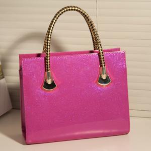 Pink Bag With Metallic Gold Handle on Luulla
