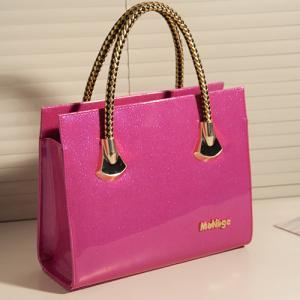 Pink Bag With Metallic Gold Handle on Luulla