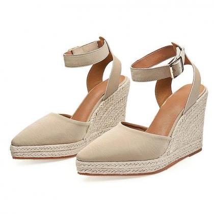 Wedges High Heels Ankle Strap Sandals on Luulla