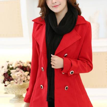 Cozy Red Winter Coat on Luulla