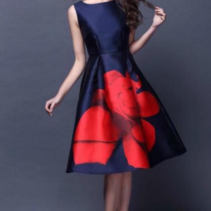 Elegant Vintage Design Rose Dress on Luulla