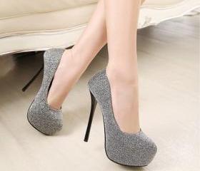 Luxury Round Toe Super Thin Heel Platform High Heels on Luulla