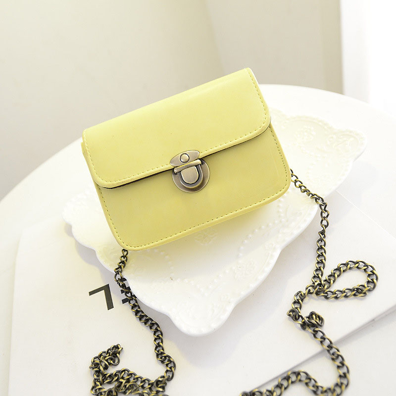Adorable Leather Mini Adjustable Shoulder Bag With Chain on Luulla