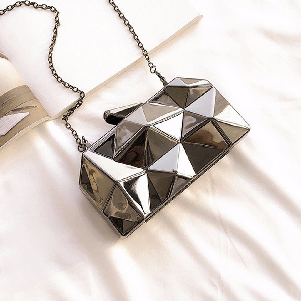 Trendy Chain Metallic Shoulder Bags on Luulla