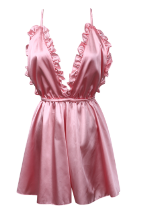 Sexy Ruffled Backless Romper on Luulla