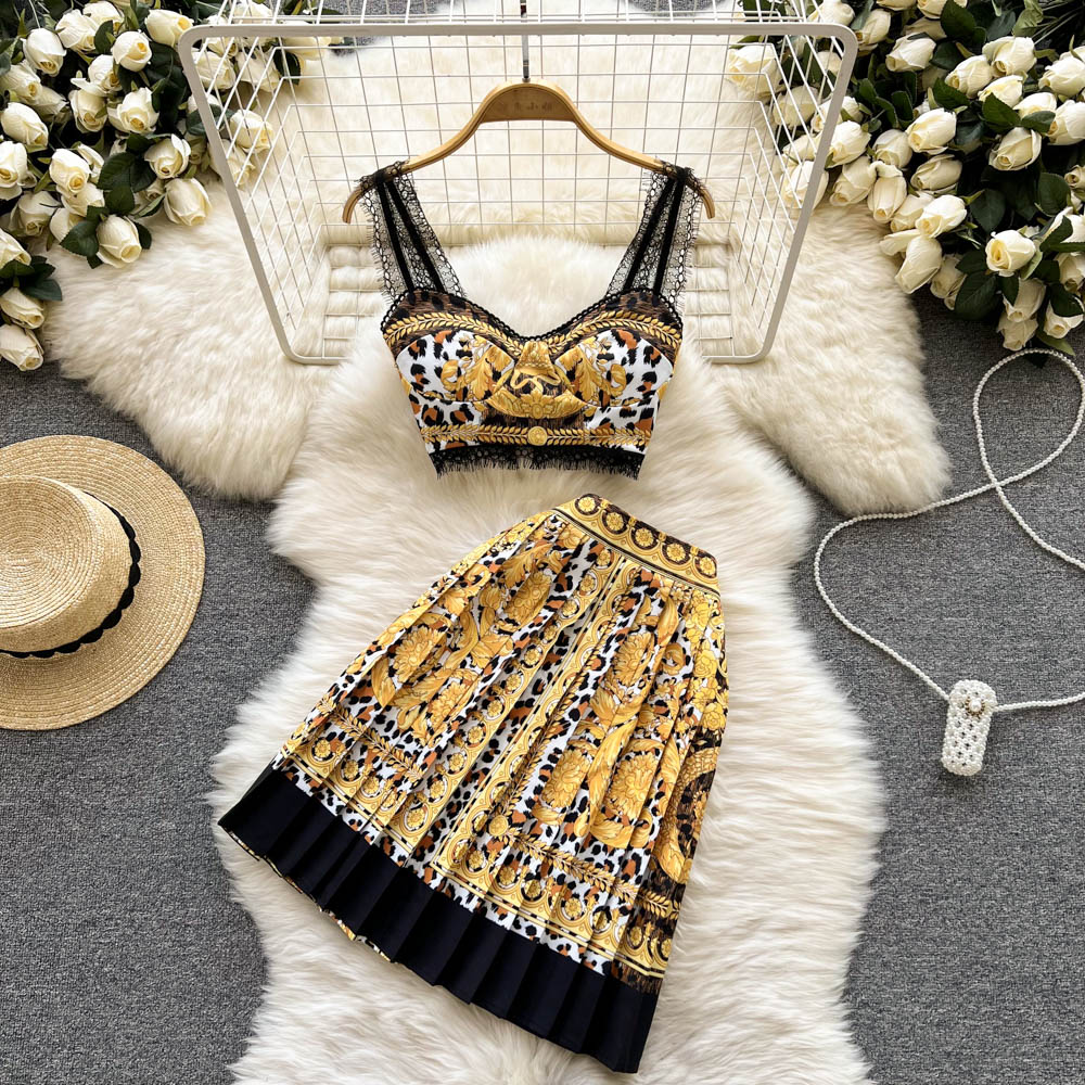 Fashion Women Beach Set Summer Lace Sexy Elegant High Waist on Luulla