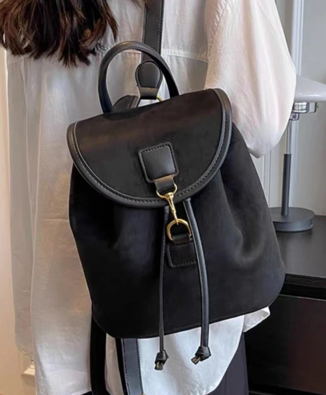 Chic Aesthetic Velvet Backpack on Luulla