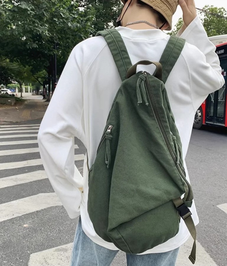 Casual Canvas Waterproof School Student Backpack on Luulla