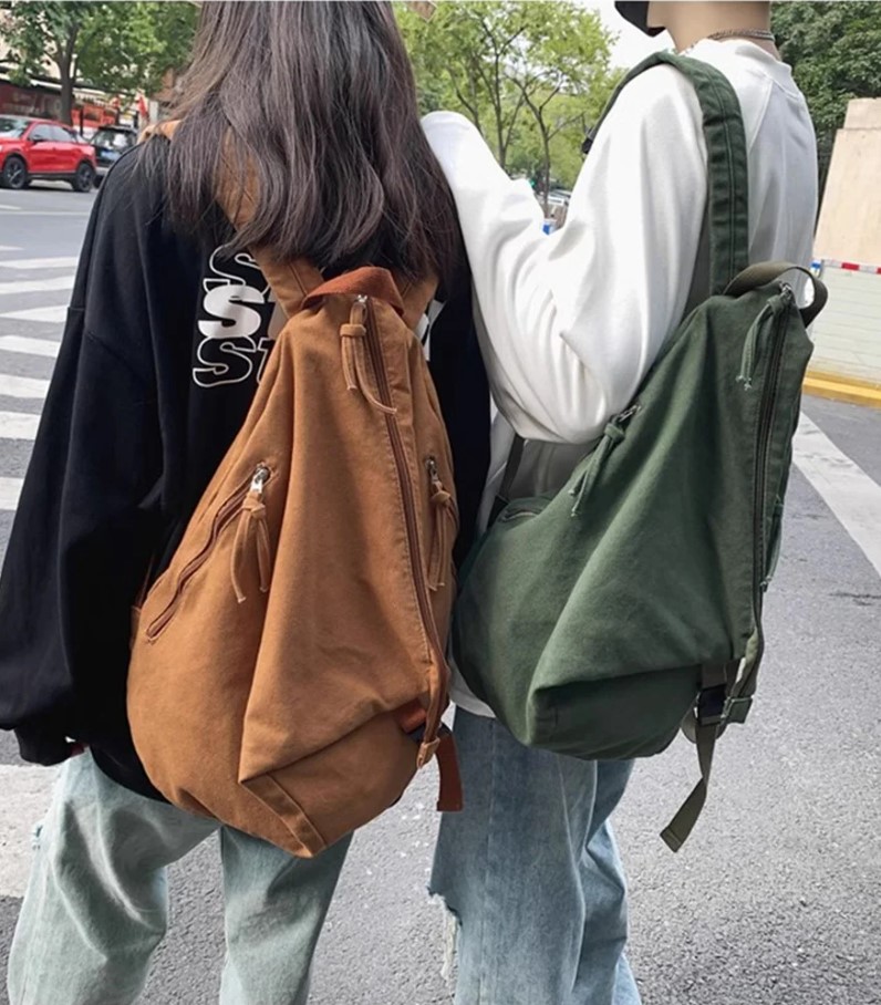 Casual Canvas Waterproof School Student Backpack on Luulla