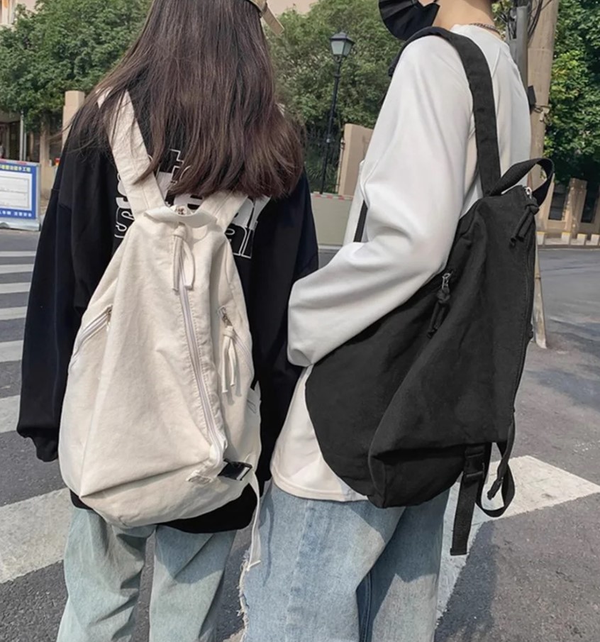 Casual Canvas Waterproof School Student Backpack on Luulla