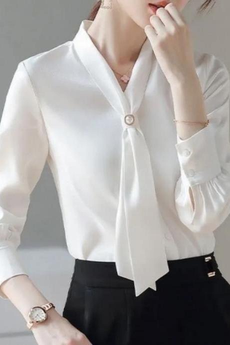 Women V Collar Long Sleeve on Luulla