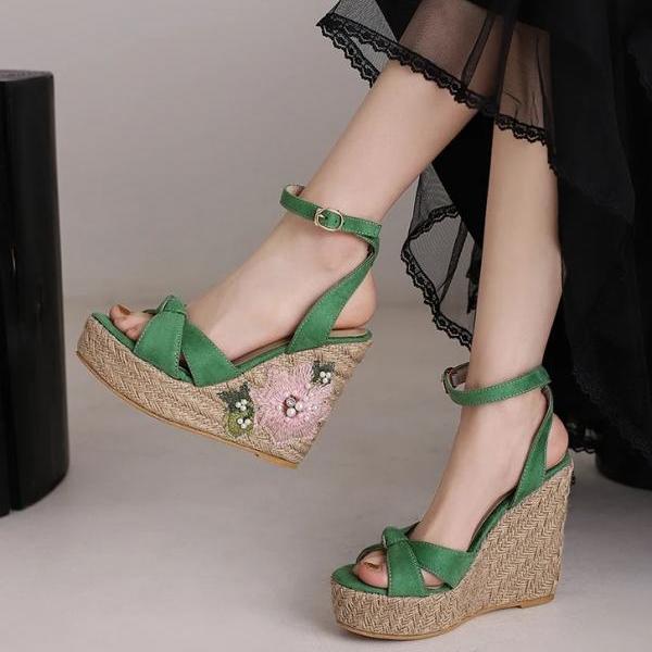Wedge High Heels Platform Gladiator Sandals on Luulla