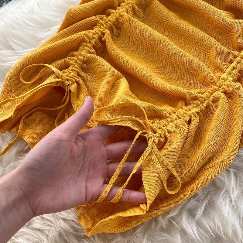 Sexy Knitted Spaghetti Strap Summer Dress on Luulla