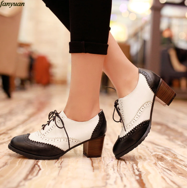 Square Block Heels Pumps on Luulla