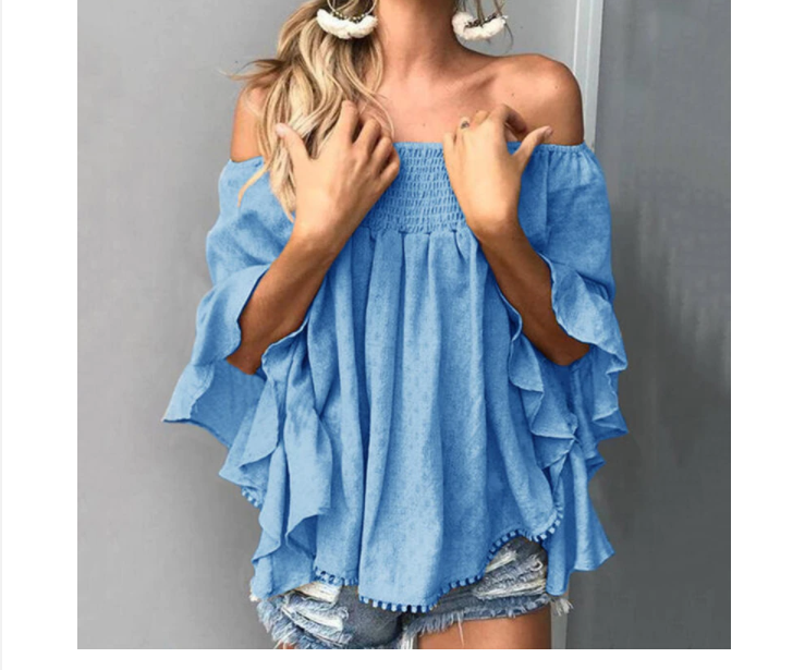Off Shoulder Solid Tops Fashion on Luulla