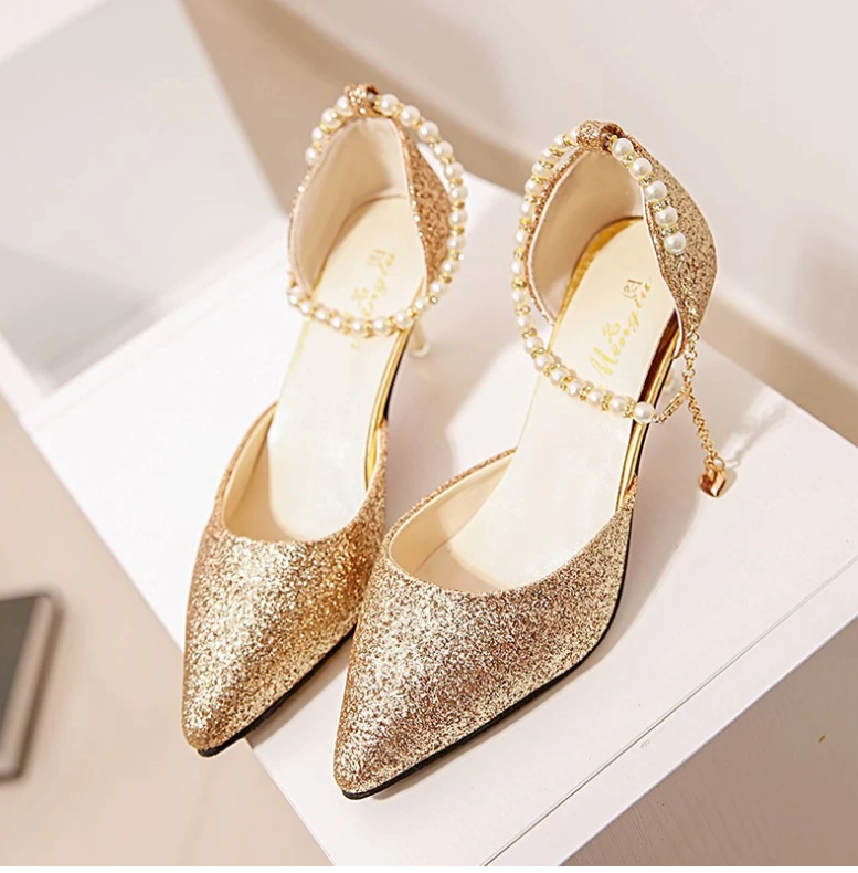 Trend Pointed Toe Wedding Bride High Heels Shoes Female on Luulla