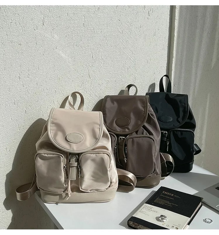 Unisex Aesthetic Korean Style School Bag Backpack on Luulla