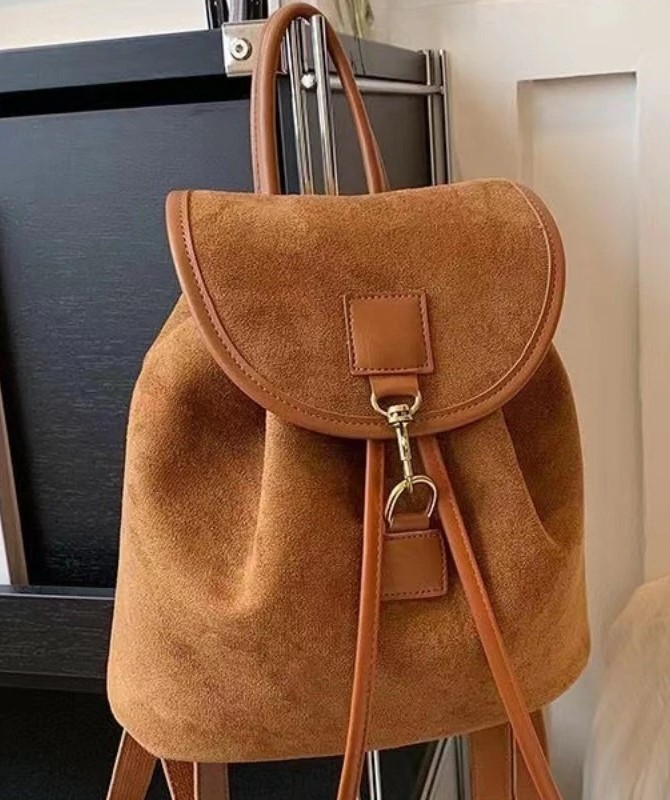 Chic Aesthetic Velvet Backpack on Luulla