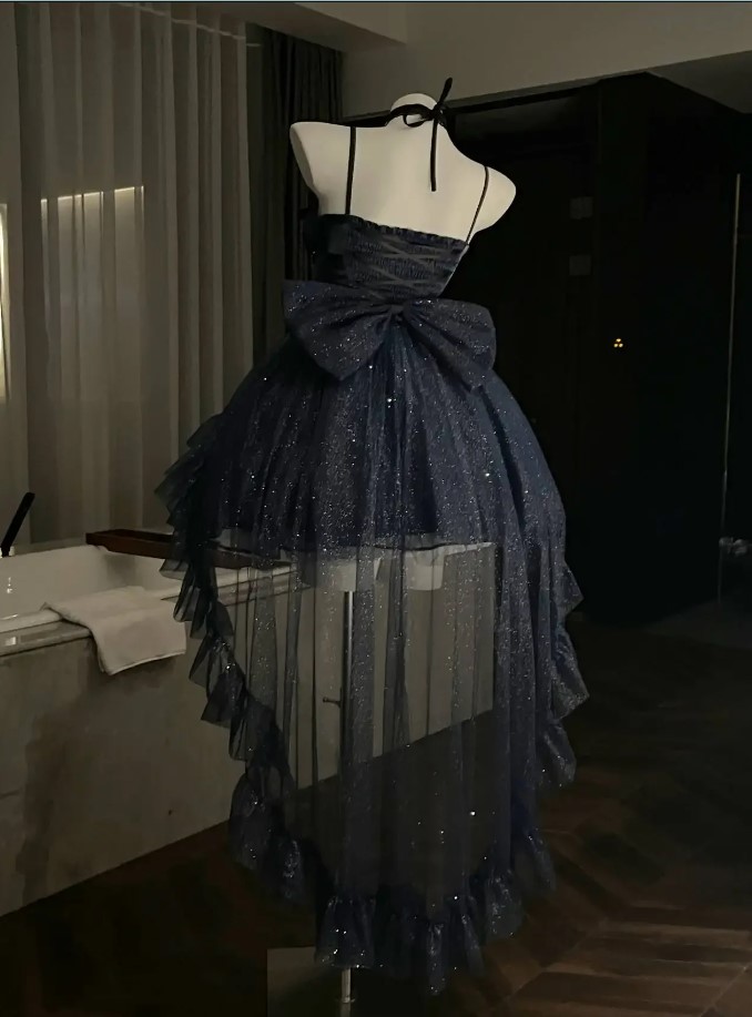 Whimsical Midnight Blue Evening Party Dress on Luulla