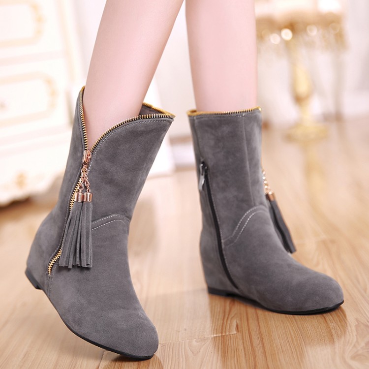 Cute Tassel Design Grey Winter Boots on Luulla