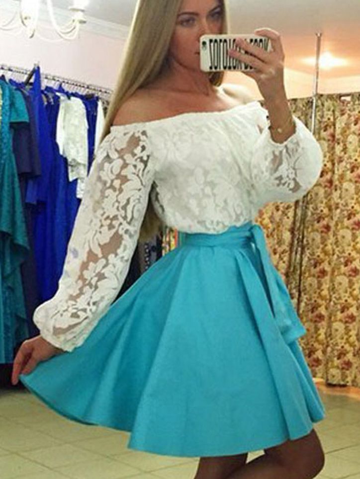 Off Shoulder Fashion Lace Dress on Luulla